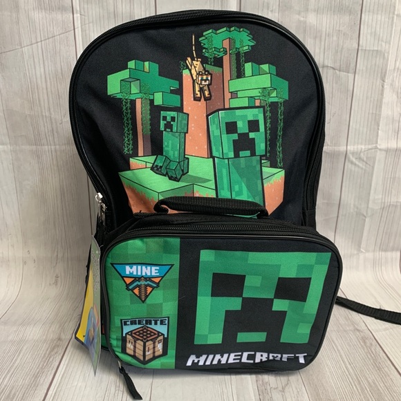 Minecraft | Accessories | Minecraft Backpack With Lunch Box Set For ...